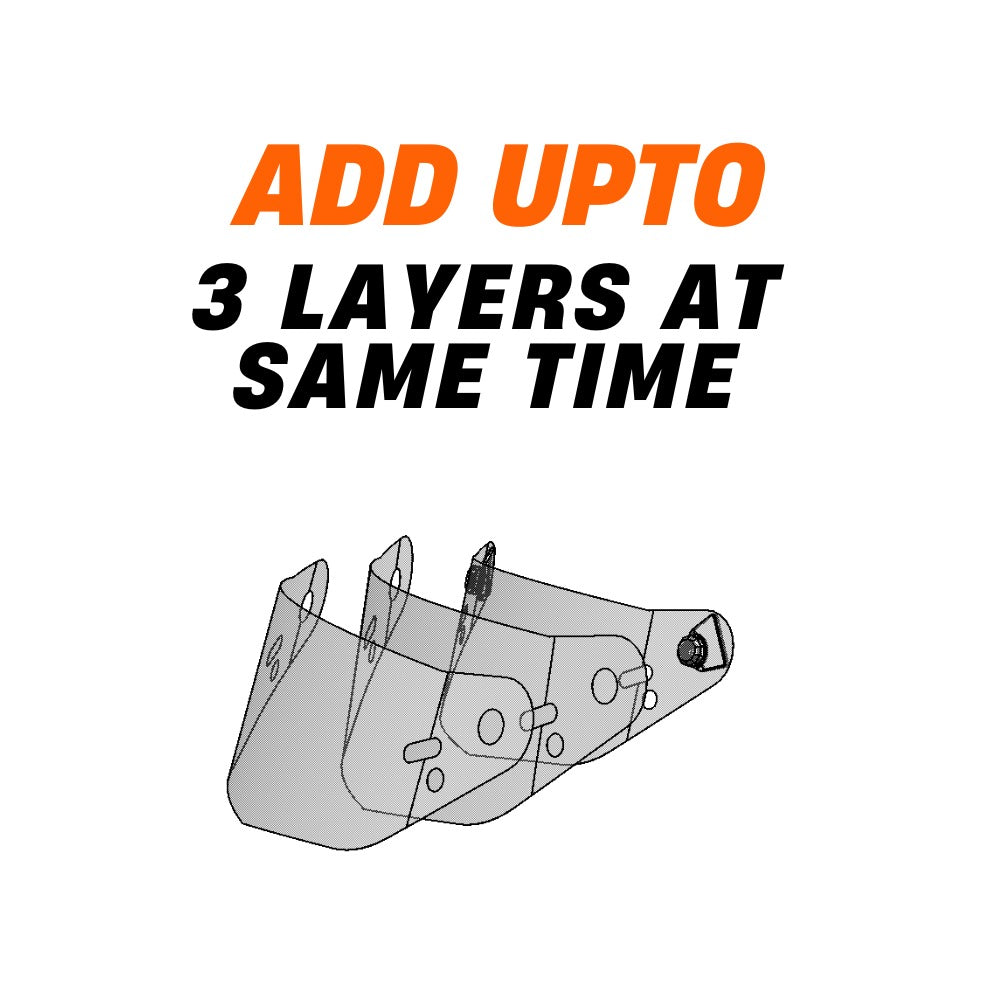 VisorPro - Helmet visor Protection Tear Off system -Universal for Tour